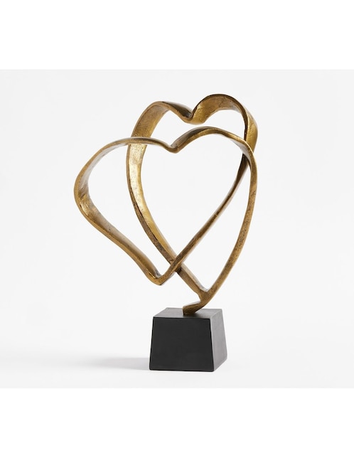 Figura decorativa de corazón Handcrafted Brass 1