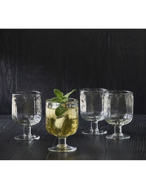 Set de copas para agua Hammered de vidrio 2
